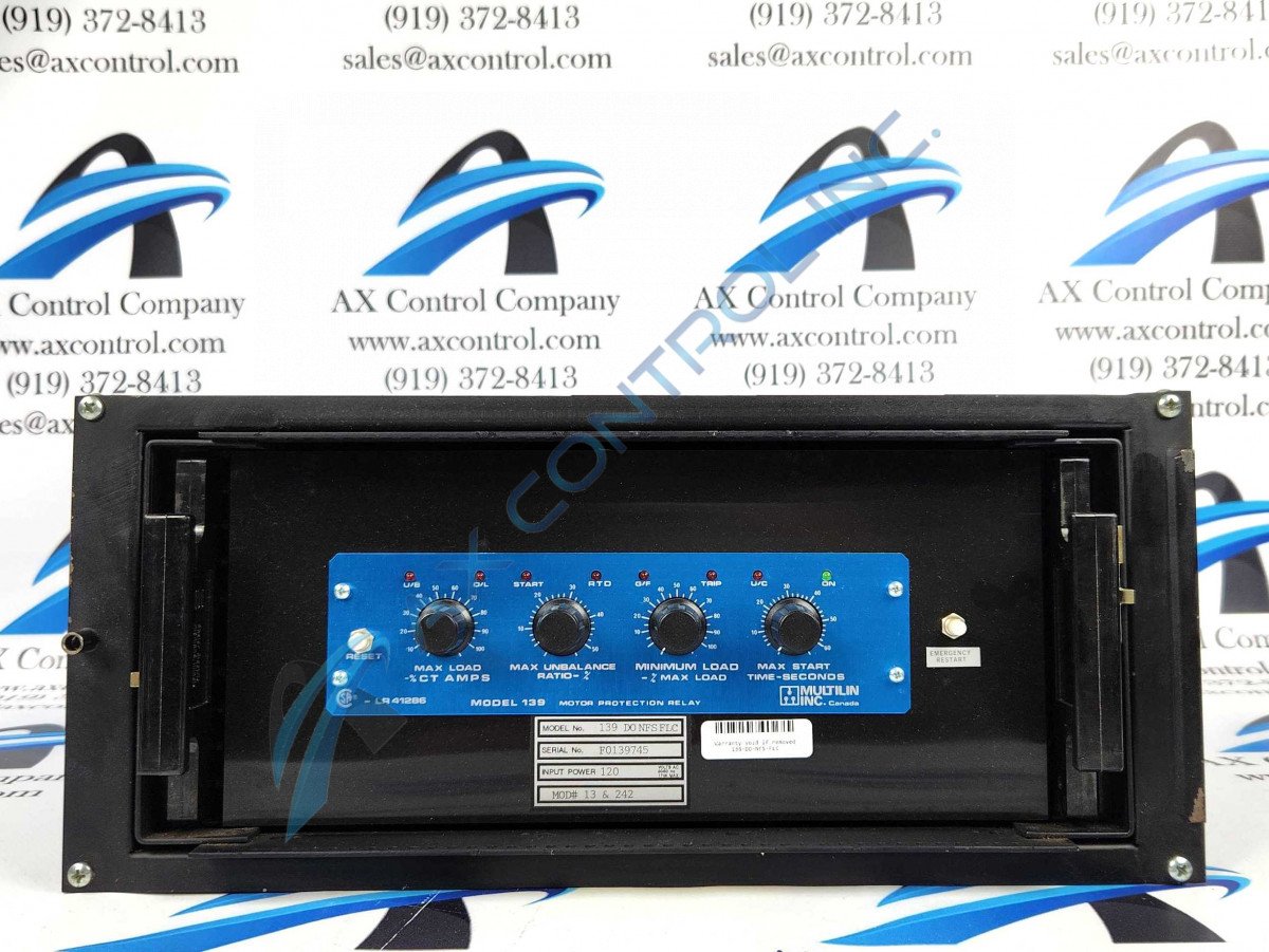 139-DO-NFS-FLC In Stock! GE Multilin 139 Series Motor Protection Relay ...