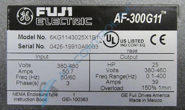 6KG1143025X1B1 In Stock! GE Drives Fuji Electric | GE General Electric ...