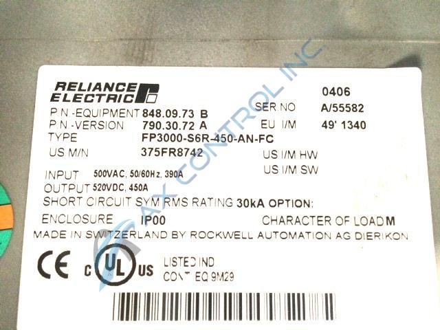 FP3000-S6R-450-AN-FC In Stock! Reliance Electric FlexPak 3000 | 848.09. ...