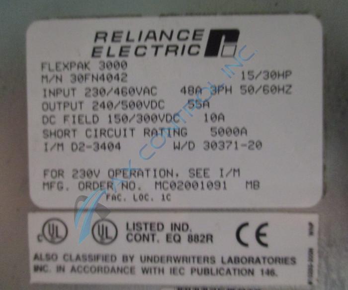 30FN4042 In Stock! Reliance Electric FlexPak 3000 | Reliance Electric ...