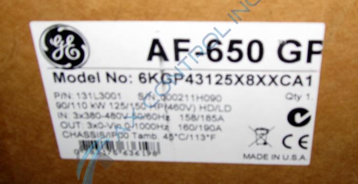 6KGP43125X8XXCA1 In Stock! GE Drives AF-650 GP Drives | 90/110kW 125 ...
